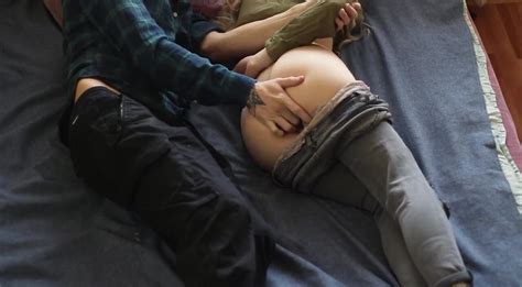 Hot Babe Sex With Huge Dick Pants Pulled Down