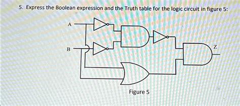 Solved Express The Boolean Expression And The Truth Table For The Logic Circuit In Figure 5