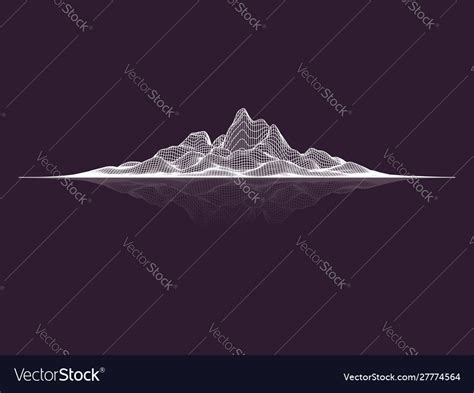 Abstract Mesh Landscape Data Visualization Vector Image