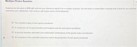 Solved Multiple Choice Questionsuppose You Are Given A 100