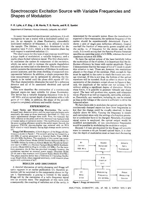 Pdf Spectroscopic Excitation Source With Variable Frequencies And