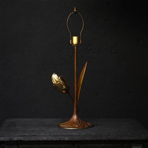 1970s Brass Tulip Table Lamp At 1stdibs