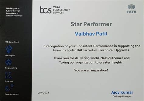 Vaibhav Patil On Linkedin It Was A Great Feeling To Receive The Award