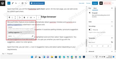 How To Access Use Integrated Microsoft Editor In Edge Browser