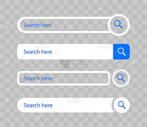 用户界面的搜索栏设置。搜索网站的表单模板。搜索字段设置。搜索地址和导航。矢量插图。