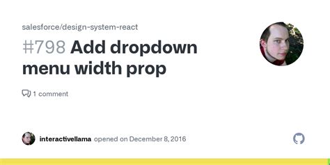 Add Dropdown Menu Width Prop Issue Salesforce Design System React Github