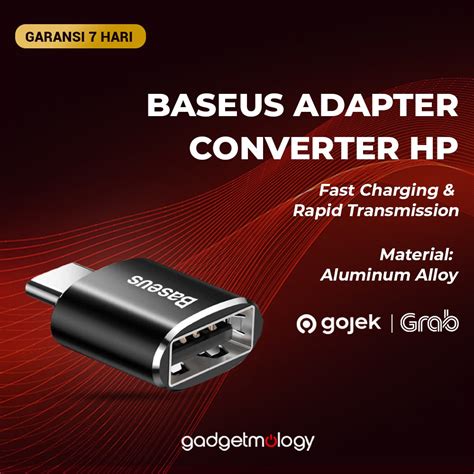 Baseus Adapter Converter HP Android OTG Female Micro USB Type C Male Original Shopee Philippines
