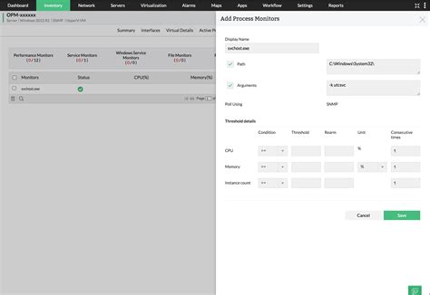 process monitoring process monitor tools and software manageengine opmanager