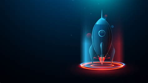 로켓 발사 비즈니스 프로젝트 시작 개념입니다 선 삼각형 및 입자 스타일 디자인 일러스트레이션 벡터 0명에 대한 스톡 벡터 아트 및 기타 이미지 Istock