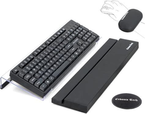 Amazon Com Computer Keyboard Stand With Wrist Rest Ergonomic Tilted Keyboard Holder Keyboard
