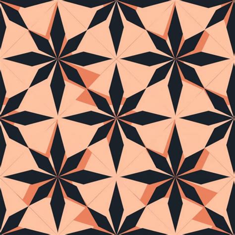 Download Abstract Pattern With Black And Orange Geometric Shapes On