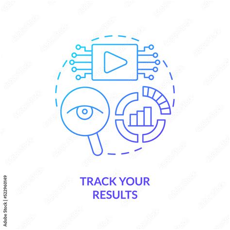 Track Your Results Blue Gradient Concept Icon Analyse Feedback