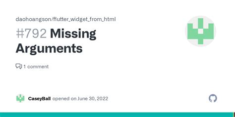 missing arguments · issue 792 · daohoangson flutter widget from html