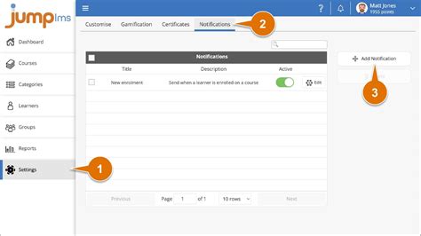 JumpLMS Support How To Add An Automatic Notification