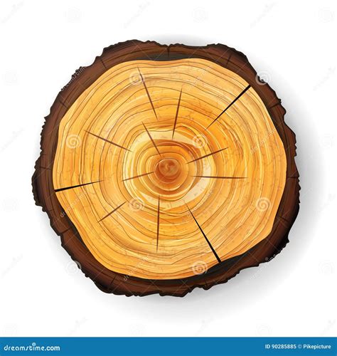 Cross Section Of The Trunk Vector Illustration