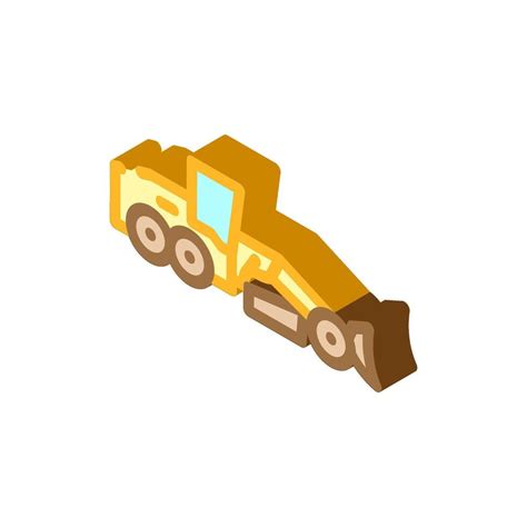 Grader Machine Construction Vehicle Isometric Icon Vector Illustration 39617568 Vector Art At
