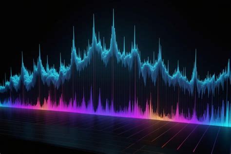 Premium Photo Colorful 3d Audio Spectrum Visualization Horizontal