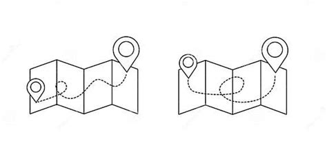 Map With Pin Direction Pointer On Folded City Map Gps Navigation And
