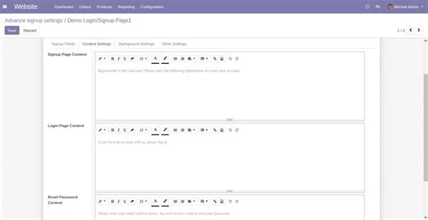 Odoo Advance Sign Up Personalize The Sign Up Page In Odoo