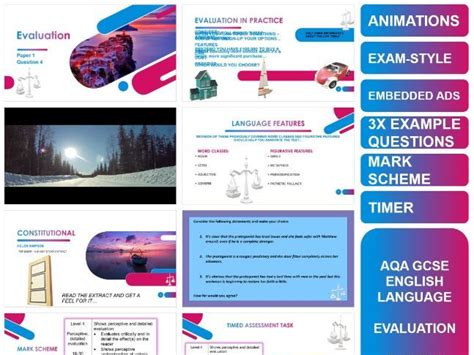 Aqa 8700 1 Gcse English Language Evaluation Paper 1 Question 4 Intro Teaching Resources