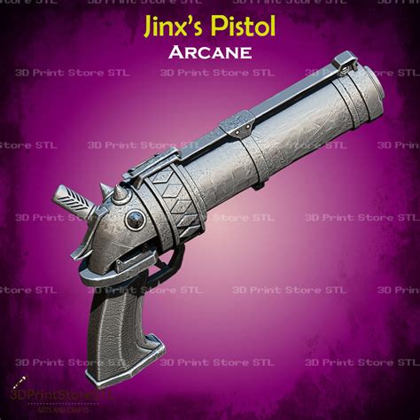 Jinx Pistol Cosplay Arcane Stl File 3d Model 3d Printable Cgtrader