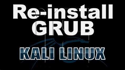How To Repair Kali Linux Grub With Kali Linux Live Cd Dual Boot With