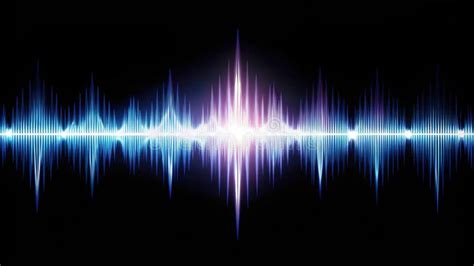 Dynamic Night Photography Of An Audio Visualizer Intricate Waveforms And Spectra Dance On A