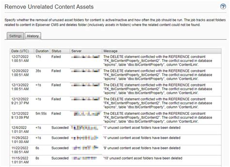 Fix Failing Remove Unrelated Content Assets Optimizely Scheduled