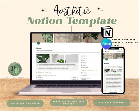 Beginner Friendly Customizable Notion Template 🪴 R Notioncreations