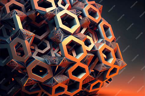 Premium Ai Image 3d Geometric Figures Parametric Patterns Seamless Kaleidoscope Created With