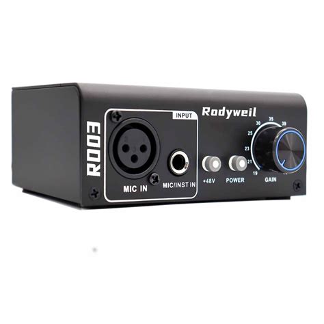 Buy Rodyweil Microphone Preamp Mic Gain Booster With 2 Input Max 75db