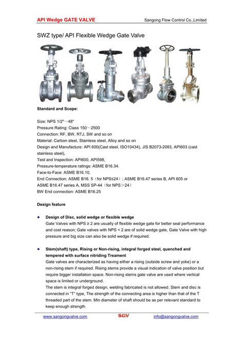 PDF SWZ Type API Flexible Wedge Gate Valve DOKUMEN TIPS