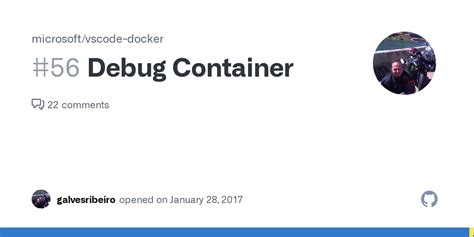 Debug Container · Issue 56 · Microsoftvscode Docker · Github