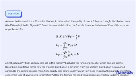 ⏩solvedassume That Instead Of A Uniform Distribution In This Numerade