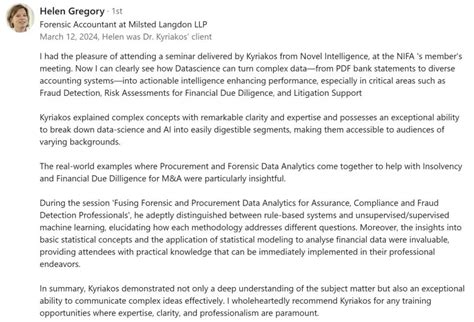 Dr Kyriakos Christodoulides On Linkedin Procurement Dataanalytics Forensicaccounting