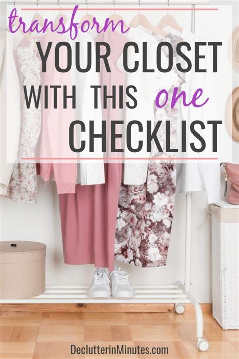 Declutter Your Closet Checklist The Easiest Way To Declutter Clothes