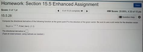 Solved Homework Section 15 5 Enhanced Assignment Save