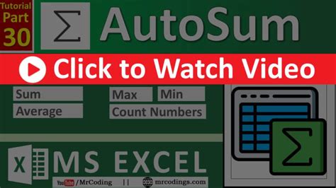Ms Excel 30 Autosum How To Easily Sum Cells In Excel Automin