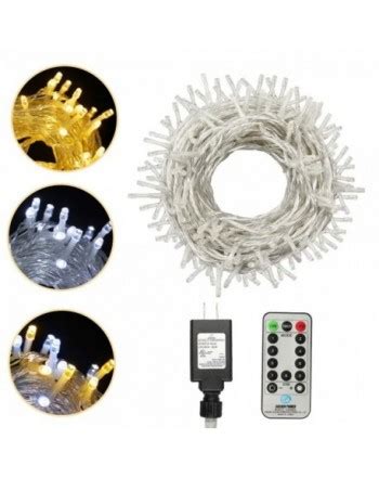 3 Color Modes String Lights 82FT 200 LED Fairy Lights End To End Plug Lights With Remote And