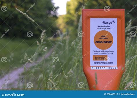 Fluxys Gas Pipeline Indication In The Nature Of Antwerp North Region