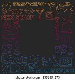 Vector Set Sex Shop Icons Erotic Stock Vector Royalty Free Shutterstock