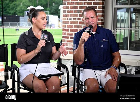 Nfl Network Reporters Bridget Condon Left And Brian Baldinger Right