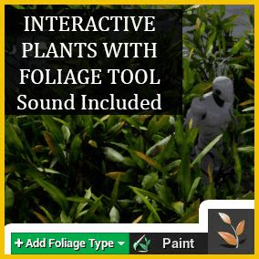 Dynamic Interactive Foliage Plants 8 Foliage Tool And Interactive Sound Unreal Engine Asset