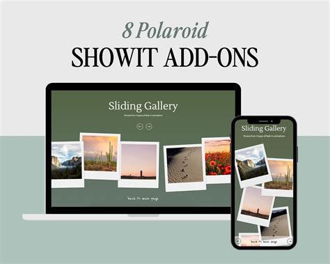 Showit Polaroid Add On Canvas Website Template Gallery Etsy