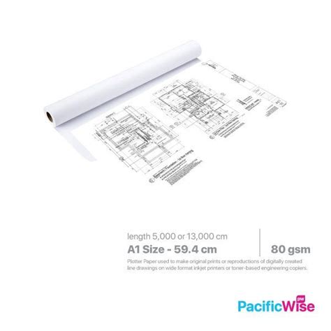 Plotter Paper Kertas Plotter Paper Roll A1 Size 594mm Best Price At PacificWise