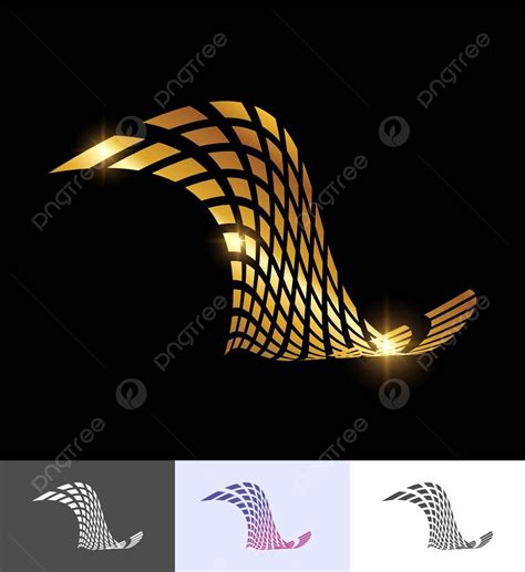 Golden Tiled Abstract Perspective Geometric Shape Design Triangle Striped Wall Vector Triangle