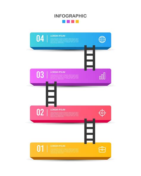 Infographic Ladder To Success Vector Illustration 21553262 Vector Art At Vecteezy
