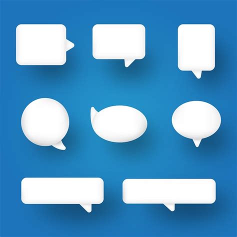 Premium Vector 3d Speech Bubble Set Vector