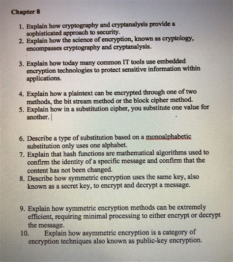 Solved Chapter Explain How Cryptography And Chegg