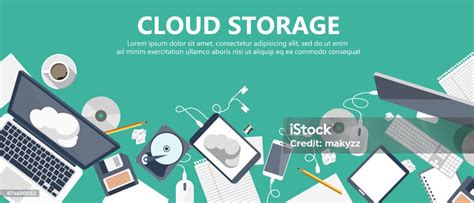 클라우드 스토리지 개념입니다 평면 벡터 일러스트 레이 션 0명에 대한 스톡 벡터 아트 및 기타 이미지 0명 구름 Istock